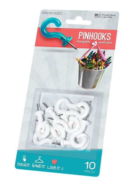 Solid White Pack – 40 Hooks per Pack | wall-hooks.com